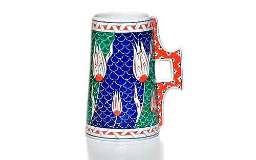 Amazon.com: Handmade Iznik Ceramic Vase Tankard with Fish-Scale Pattern ...