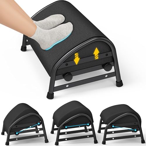 Amazon.com: YEASHEIN Adjustable Foot Rest for Under Desk at Work ...