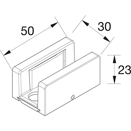 Dorma Glas MUTO Floor Guide (Sliding Door), Glass Thickness 8-13.5 mm, Adjustable, Aluminium ...