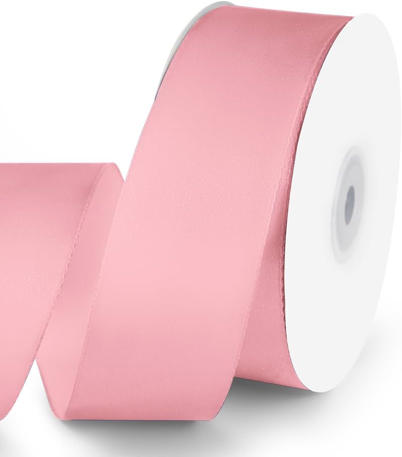 Amazon.com: KMER LIFE 1-1/2" Wide x 50 Yards Pink Single Faced ...