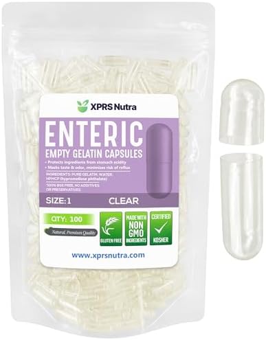 Amazon.com: XPRS Nutra Size 00 Empty Capsules - 1000 Count Clear ...