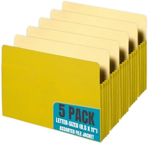 Amazon.com : 1InTheOffice File Jackets, File Jackets Letter Size, File ...