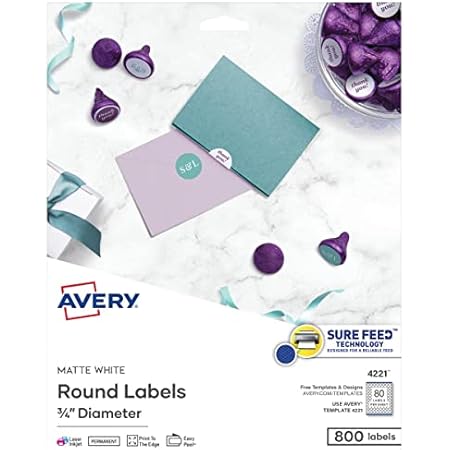 Amazon.com : Avery Removable Print or Write Labels for Laser and Inkjet ...