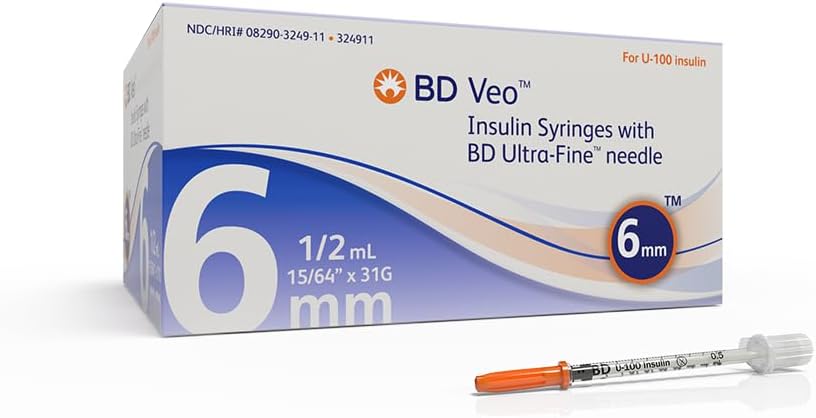 Becton Dickinson (BD) Insulin Syringes with (BD) Ultra-Fine Needle ...
