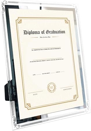 GraduationMall A4 Glass Photo Frame Certificate Frame Diploma Frames ...