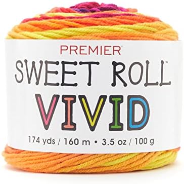 Amazon.com: Premier Yarns Sweet Roll Vivid, Self-Striping Yarn for ...