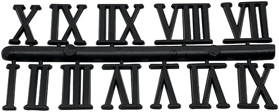 Selbstklebende Uhrenziffern, schwarz & gold, Kunststoff, Zahlen ...