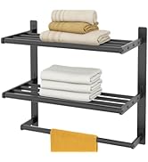 Amazon.com: BETHOM Towel Shelf for Bathroom Wall Mounted, 3-Tier Hotel ...