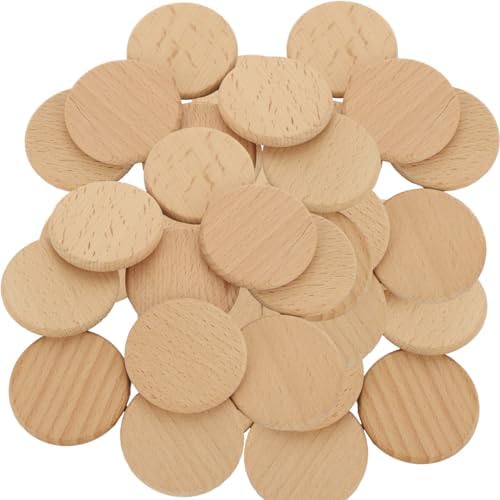 Amazon.com: Oungy 50 PCS Small Round Wooden Discs 2 Inch Natural Wood ...