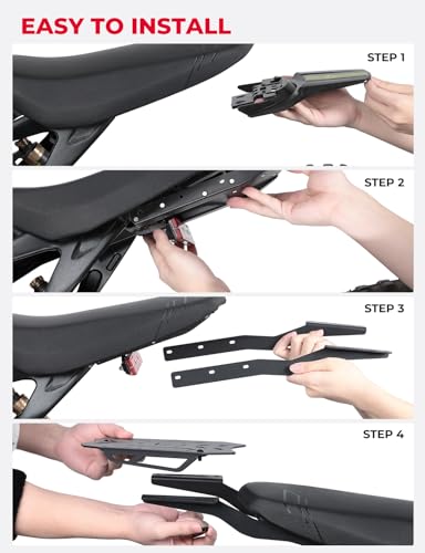 Snapklik.com : KEMIMOTO Mortorcycle Rear Rack Upgraded Aluminum Compatible