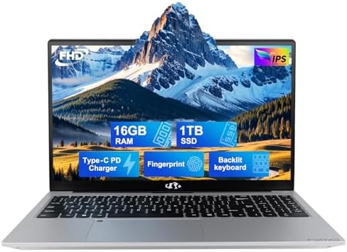 Amazon.com : Ghost Manta 15.6 FHD Student Laptop, 16GB RAM, 1TB SSD ...