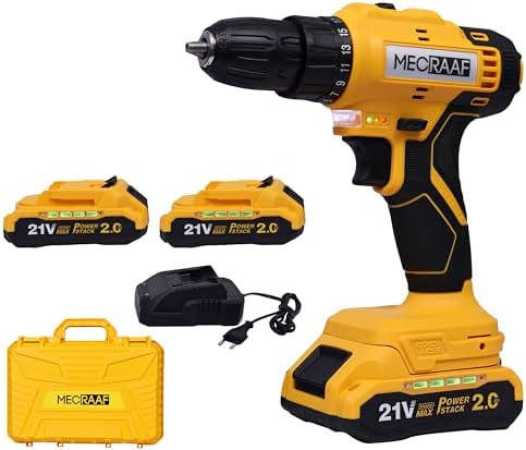 MECRAAF® 21V Cordless Screwdriver and Drill Machine - Compact ...