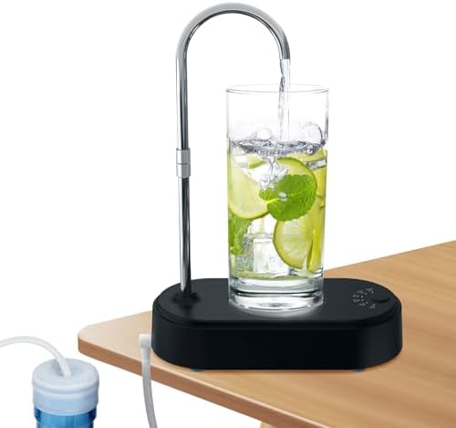 Water Dispenser,Desktop Water Bottle Pump,6 Levels of Quantitative USB ...