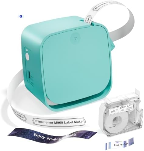 Amazon.com : Phomemo M960 Label Maker Machine with Tape,Portable ...