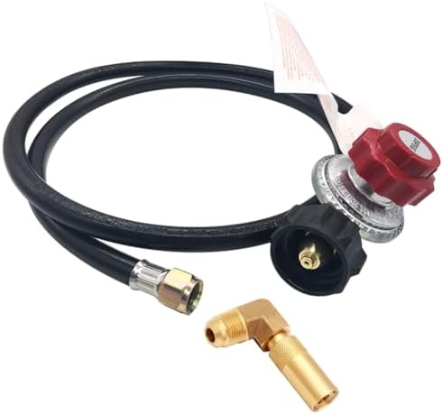 Amazon.com: Uenede 5Ft Propane Hose with 0-20 PSI Adjustable Regulator ...