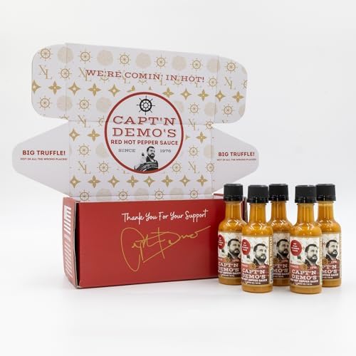 Amazon.com : CAPTAIN DEMO's BIG TRUFFLE Red Hot Pepper Sauce - 5 Pack ...
