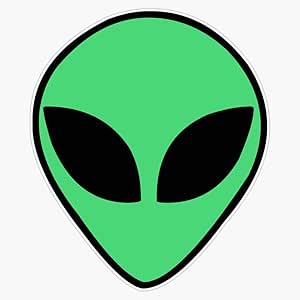Amazon.com - Alien Head Bumper Sticker Vinyl Decal 5"