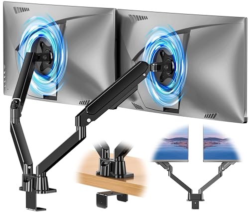 HEYMIX Dual Monitor Arm, Adjustable Computer Monitor Arm Gas Spring ...