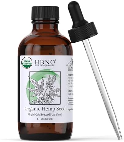 Amazon.com : HBNO Organic Hemp Seed Oil - 4 oz (120 ml) Value Size ...
