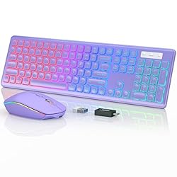 Amazon.com: Wireless Keyboard and Mouse Combo, RGB Backlit ...