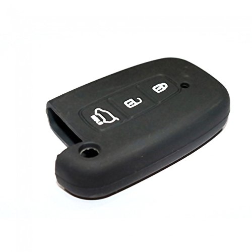 AutoTrends 3 Button Smart Flip Key Black Silicone Cover Fit Suitable ...