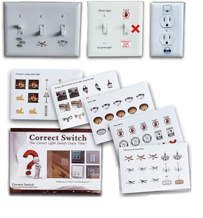 Amazon.com: RIVEENY 41pcs Light Switch Labels Icon Stickers,Luminous ...