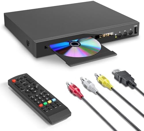 Blu-ray Player for TV, Compact Blu-ray Disc Player 1080P DVD Player ...