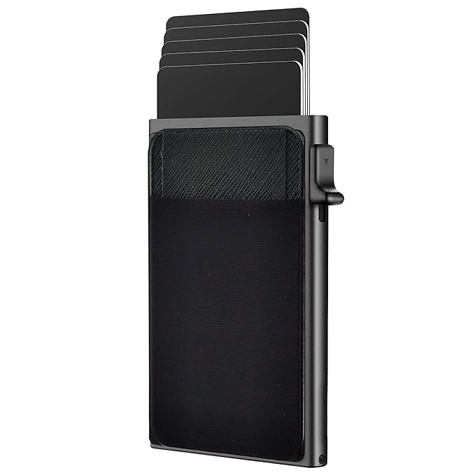 Buy ASTRECA Men's Pv Charlie Metal RFID Secured Metal Card Holder for ...