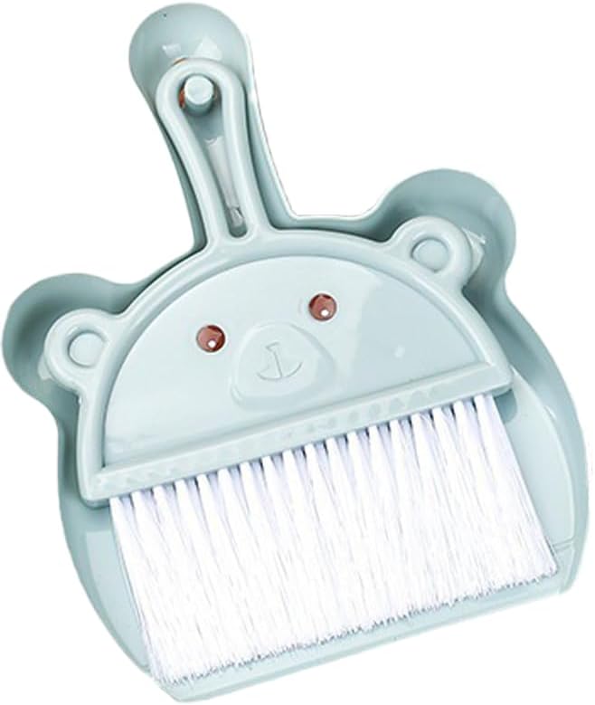 Amazon.com: Sndperiexam Blue Small Broom and Dustpan Set Snap-On Design ...