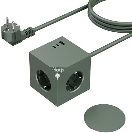 PD20W Power Cube Multiprise 6 en 1 Avec 3 USB, Pied Magnétique ...