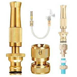 TBOOM Brass Water Spray Nozzle For Water Pipe Adjustable High-Pressure ...