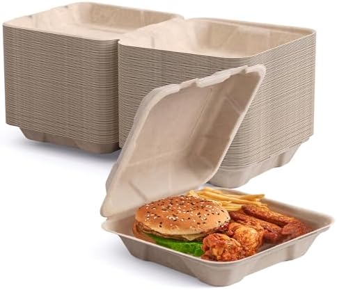 Amazon.com: ECOLipak 50 Pack Clamshell To Go Containers, 100% ...