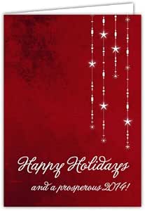 Amazon.com : Holiday Strings Red Corporate Greeting Cards : Office Products