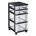 Amazon.com: IRIS 4-Drawer Rolling Storage Cart with Organizer Top ...