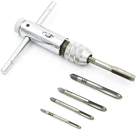 Ratchet Tap Chuck Wrench Adjustable T Handle Ratchet Tap Holde M3-M8 ...