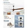 ZMISHIBO Outdoor Ceiling Fan, 70 Inch Deep Walnut Large Fan with Remote ...