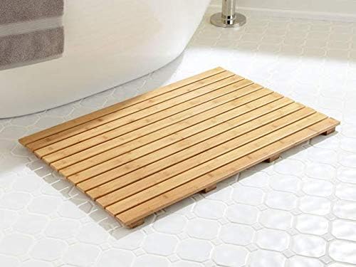 Bamboo Bath Duck Board Shower Mat Bathroom Mat Non-Slip Bamboo Sturdy ...