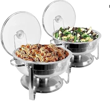 Amazon.com: Dervipas New 5QT Chafing Dish Buffet Set, Stainless Steel ...