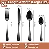 Amazon.com | 24 Pieces Black Silverware Set- Service for 6, Stainless ...
