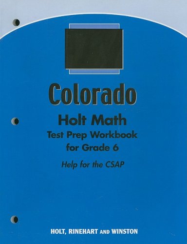Mathematics Course 1, Grade 6 Test Preparation Workbook: Holt ...