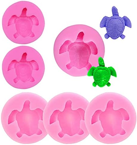 Amazon.com: 2 Pieces Sea Turtle Silicone Mold Turtle Candy Fondant Mold ...