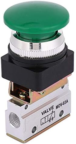 JDYYICZ 1/4" NPT Green Momentary Push Button 3 Way 2 Position Pneumatic ...