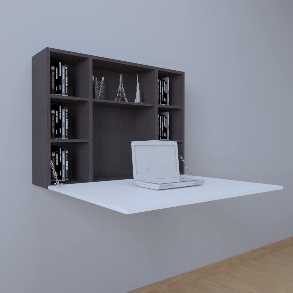 V Create Store Engineered Wood Wall Mounted Study Table | Folding Table ...