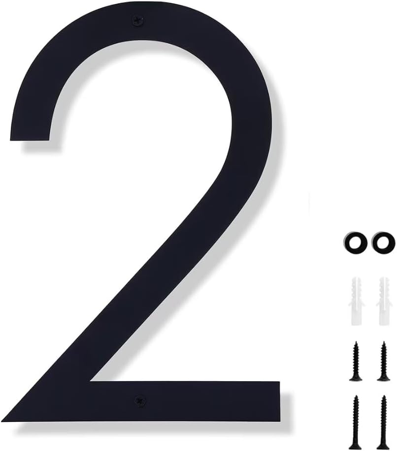Amazon.com: 10 Inch House Numbers for Outside Modern Black House Number ...