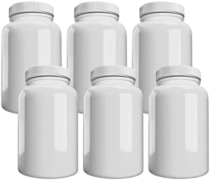 Amazon.com: Mountain West Company (6 Pack) White Pill Bottle with Lid ...