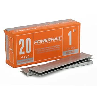 Powernail PS10020 20-Gauge 3/16-Inch Crown 1-Inch Length Chisel Point ...