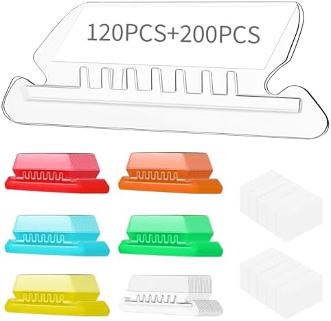 Amazon.com : File Folder Tabs, 60+120 Sets Multicolor Hanging File ...