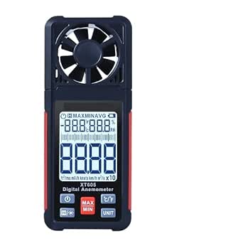 XT605 Digital Anemometer Handheld Wind Speed Gauge Temperature Humidity ...
