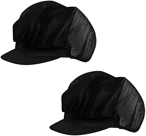 2 PCS Black Chef Hat, Adjustable Elastic Baker Kitchen Cooking Chef Cap ...