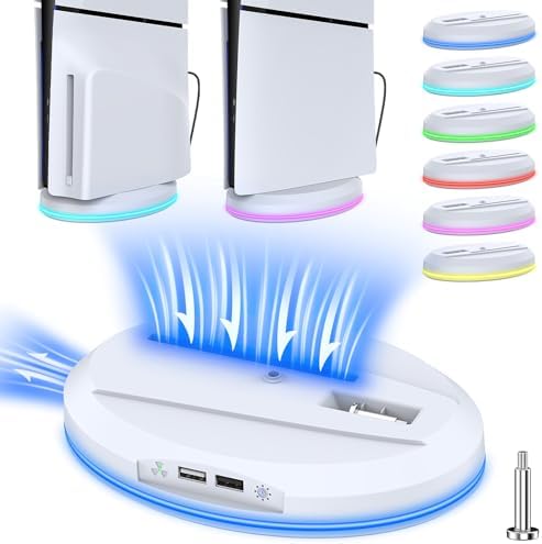 Gorixer Stand with Cooling Fan for PS5 Pro/PS5 Slim Console, Vertical ...